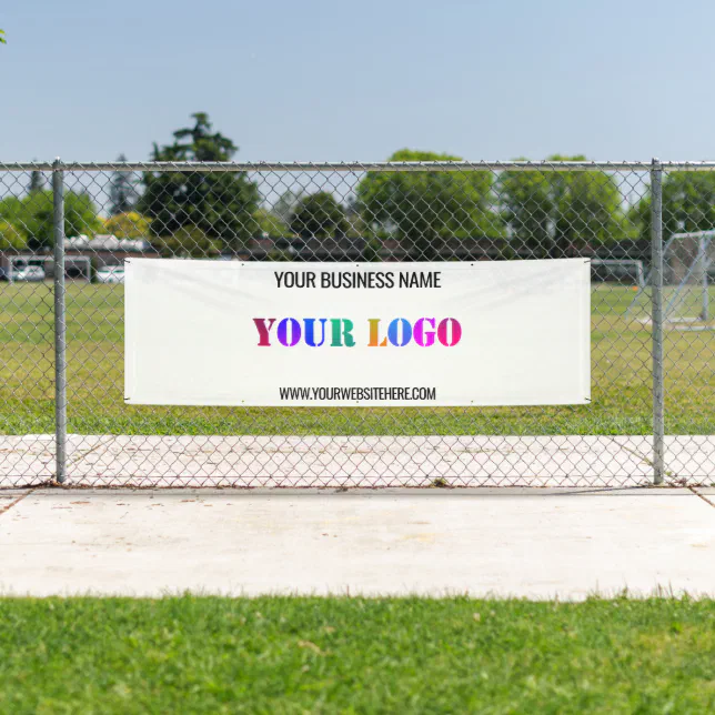 Custom Logo and Text Promotional Banner Example | Zazzle