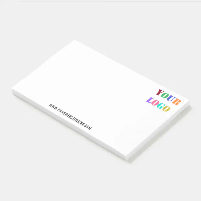 Custom Logo and Text Promotional Business Post-it Notes | Zazzle