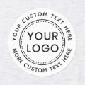 Custom logo and text round fabric clothing labels | Zazzle