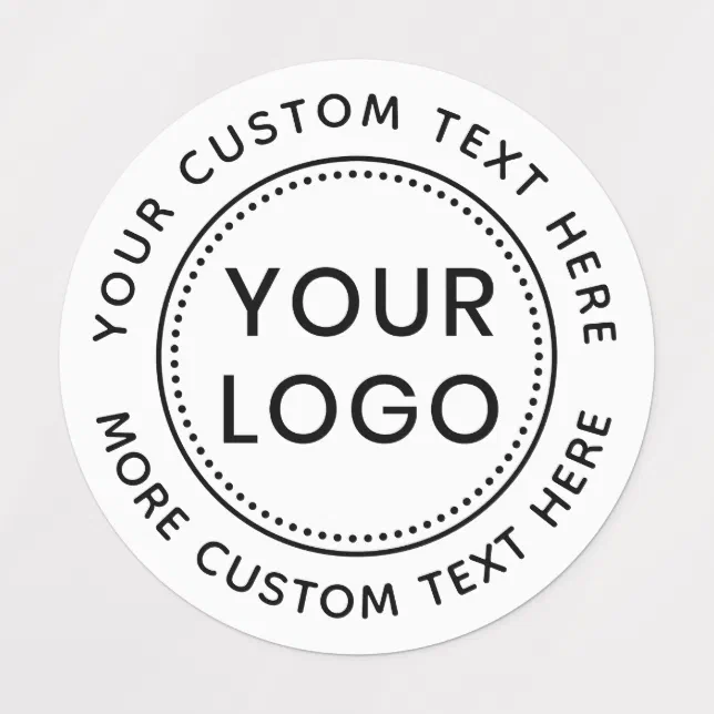Custom logo and text round fabric clothing labels | Zazzle