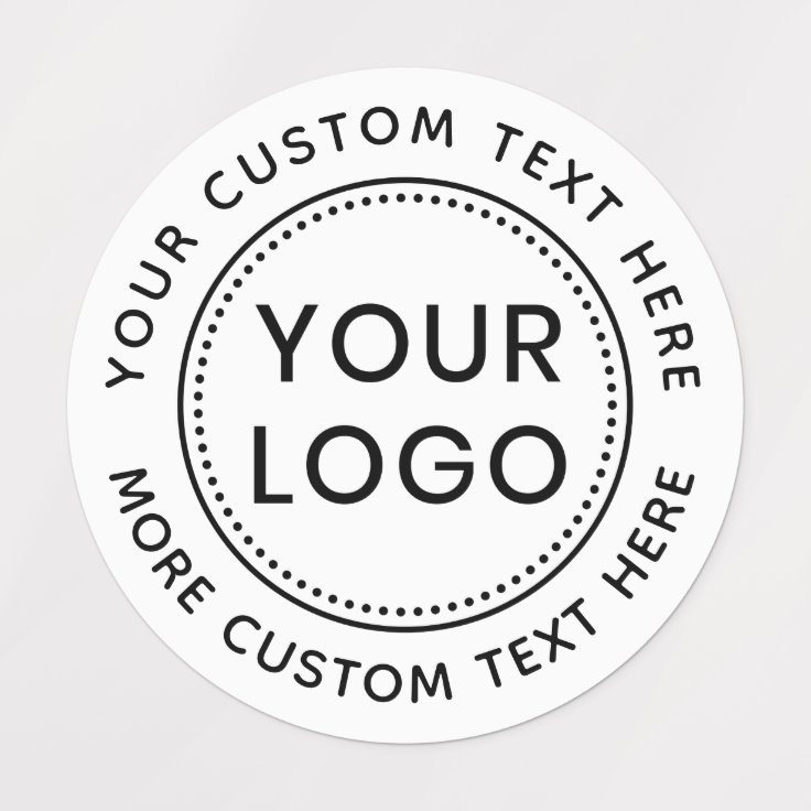Custom logo and text round fabric clothing labels | Zazzle