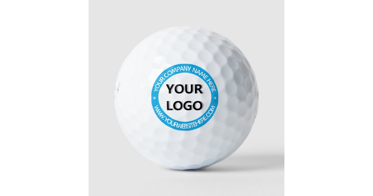 Custom Logo and Text Stamp Golf Balls Choose Color | Zazzle