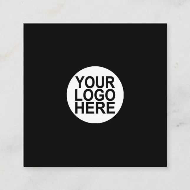 Custom logo, any color, square business cards | Zazzle