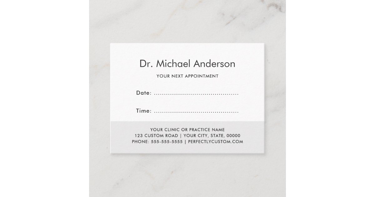 Custom logo appointment cards | Zazzle