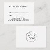 Custom logo appointment reminder cards | Zazzle
