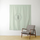 Custom Logo backdrop Company branding Green | Zazzle