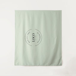 Custom Logo backdrop Company branding Green | Zazzle