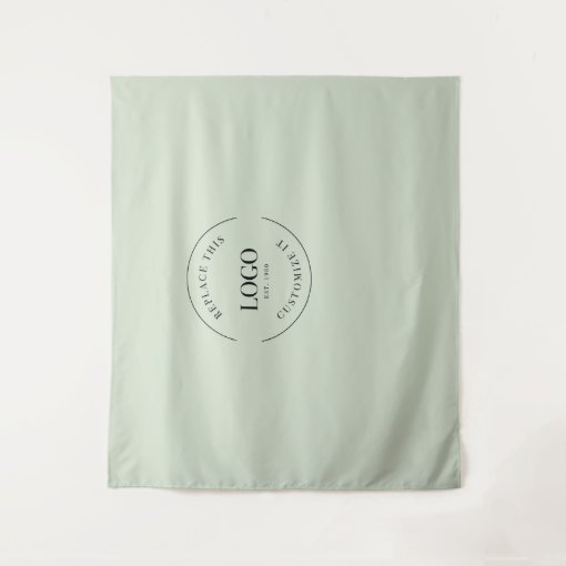 Custom Logo backdrop Company branding Green | Zazzle