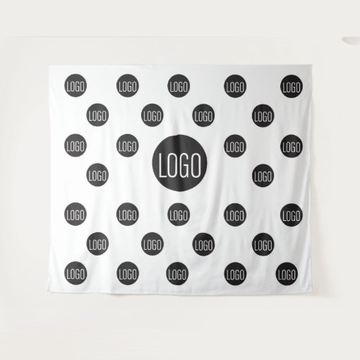 Custom Logo backdrop Company step and repeat | Zazzle