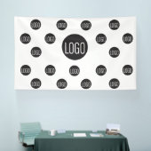 Custom Logo backdrop Company step and repeat Banner | Zazzle