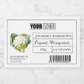 Custom Logo & Barcode Cauliflower Microgreens Food Label | Zazzle