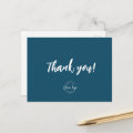 Custom Logo Blue white Customer appreciation Postcard | Zazzle
