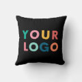 Custom Logo Branded Business Throw Pillow | Zazzle