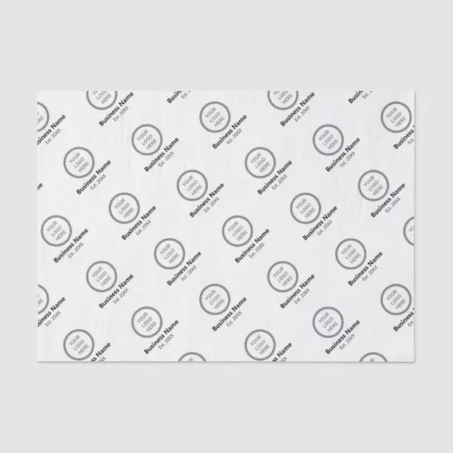 Custom Logo Branded Corporate Promotional Gift Tissue Paper | Zazzle