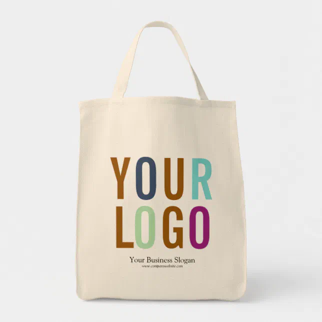 Custom Logo Branded Promotional Tote Bag | Zazzle