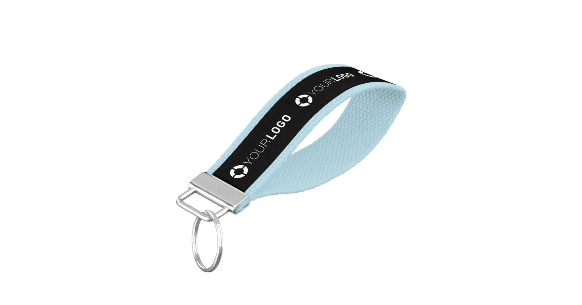Custom Logo branded promotional Wrist Keychain | Zazzle