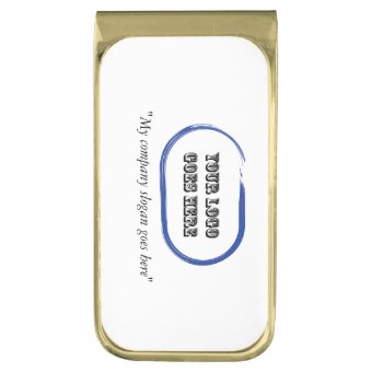 Custom Logo Branded & Slogan Money Clip | Zazzle