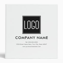 Custom Logo Business 3 Ring Binder | Zazzle