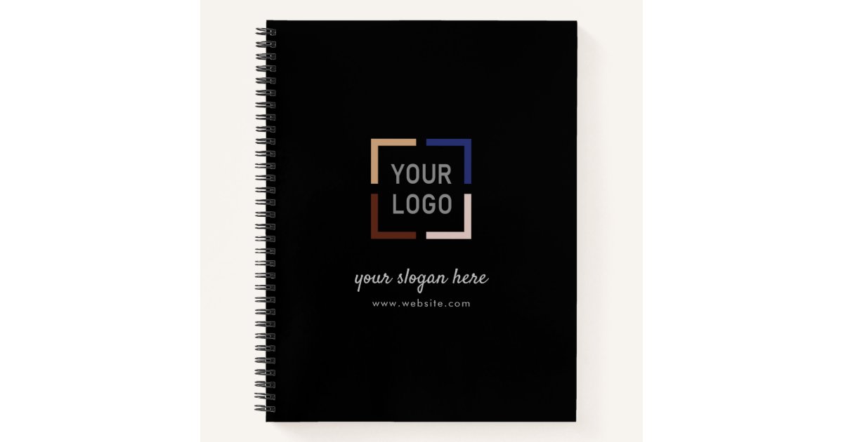 Custom Logo business branded Notebook | Zazzle