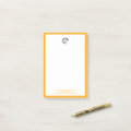 Custom Logo Business Branding Modern Retro Gold Post-it Notes | Zazzle