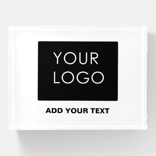 Custom Logo Business Company Corporate Paperweight | Zazzle