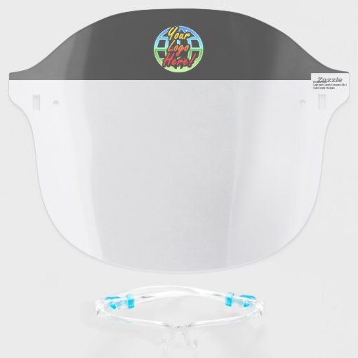 Custom Logo Business Crew Staff Employee Worker Face Shield | Zazzle
