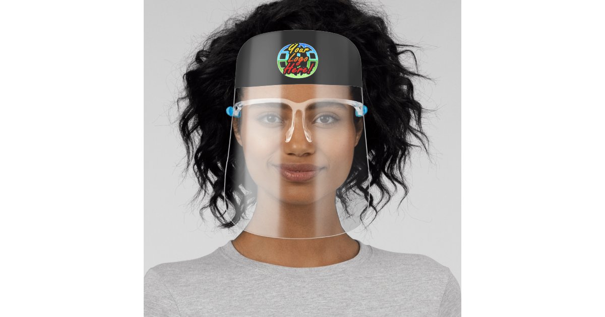 Custom Logo Business Crew Staff Employee Worker Face Shield | Zazzle