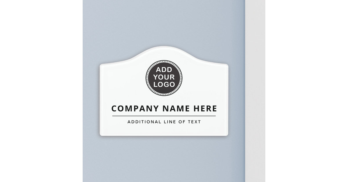 Custom logo business door sign | Zazzle