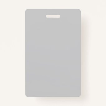 Custom Logo Business ID Employee | Cool Gray Badge | Zazzle