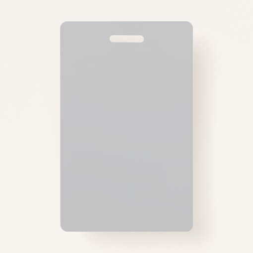 Custom Logo Business ID Employee | Cool Gray Badge | Zazzle