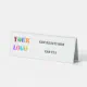 Custom Logo Business Name Table Tent Sign Template | Zazzle
