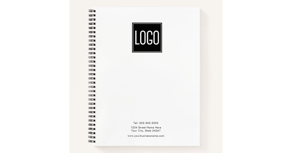 Custom Logo | Business Notebook | Zazzle