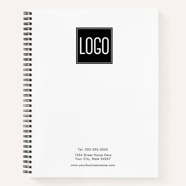 Custom Logo | Business Notebook | Zazzle