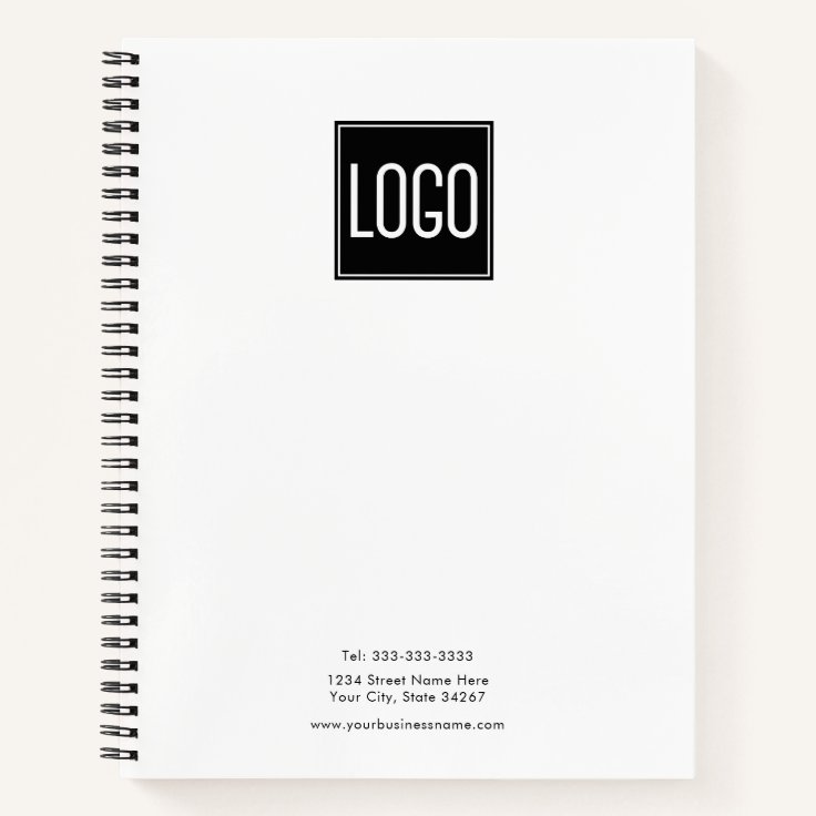 Custom Logo | Business Notebook | Zazzle