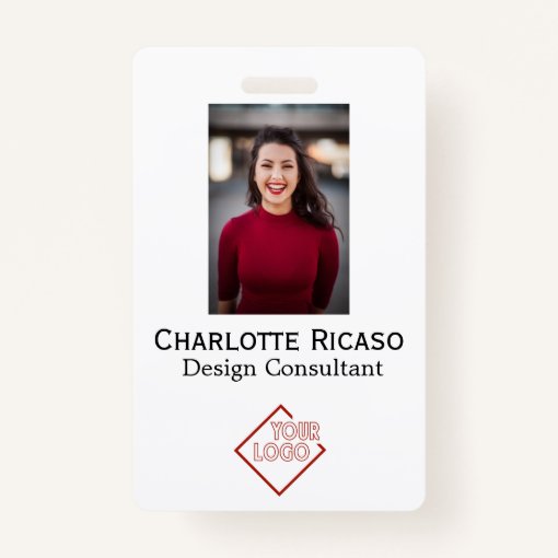 Custom Logo Business Personalized Badge | Zazzle