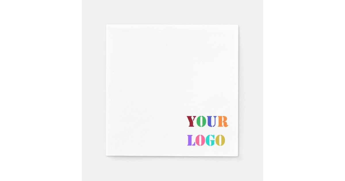 Custom Logo Business Promotional Company Napkins | Zazzle