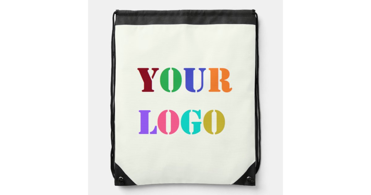 Custom Logo Business Promotional Drawstring Bag | Zazzle