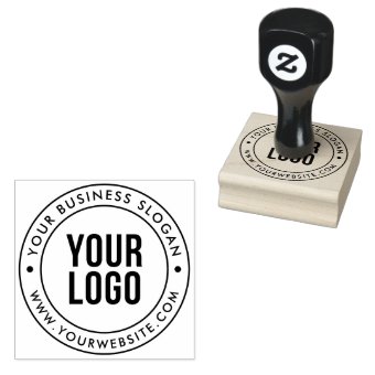 Custom Logo Business Promotional Rubber Stamp | Zazzle