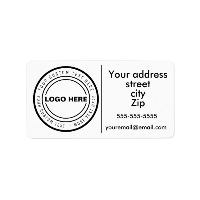 Custom logo business return shipping label | Zazzle
