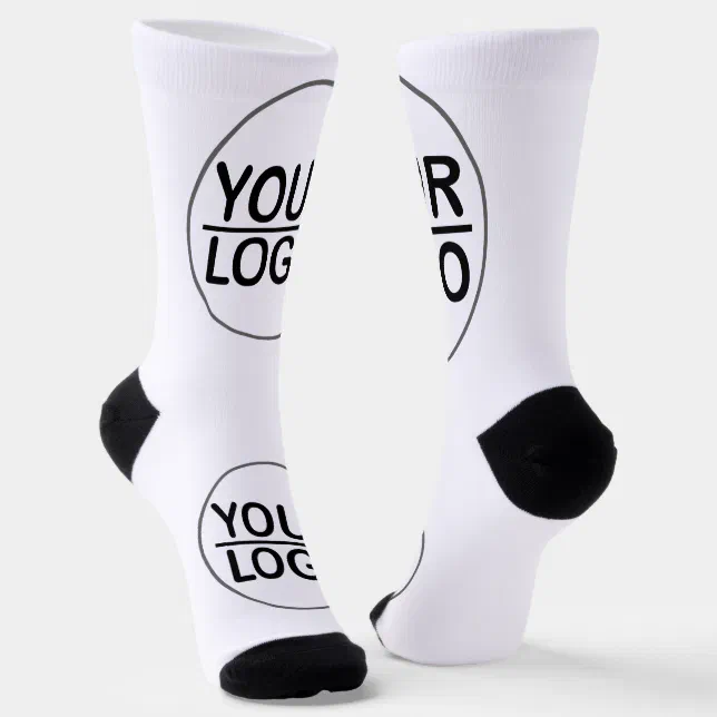 Custom logo business socks | Zazzle