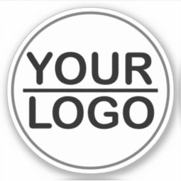 Custom logo business sticker | Zazzle