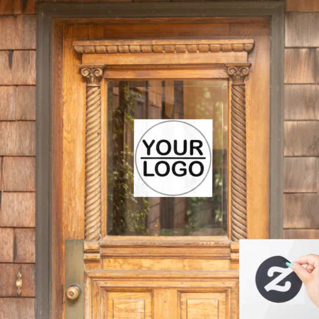 Custom logo business window cling | Zazzle