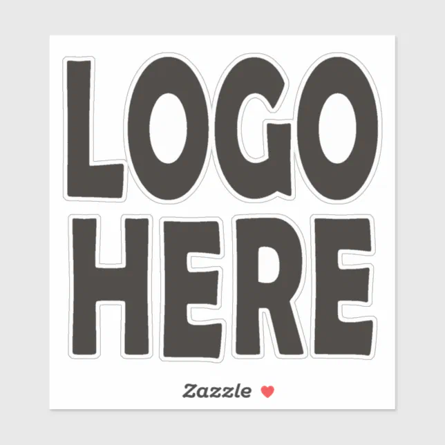 Custom logo. Change with your own logo Sticker | Zazzle