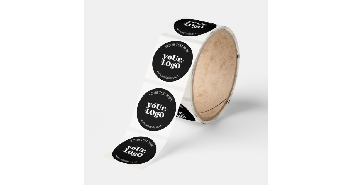 Custom Logo Classic Round Sticker | Zazzle