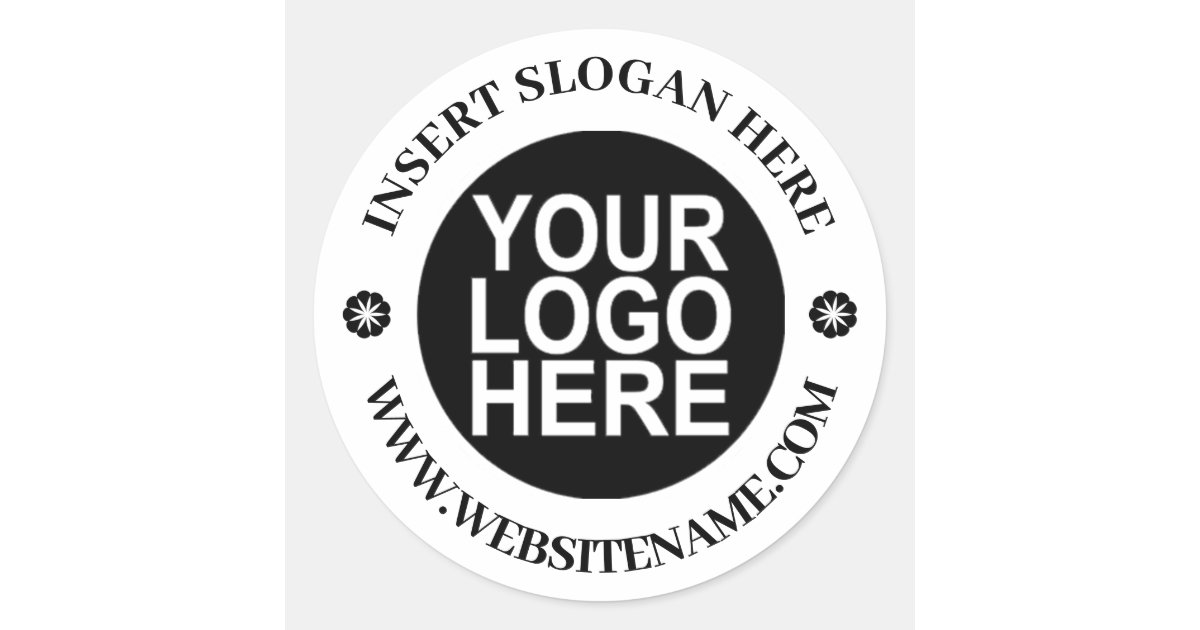 Custom Logo Classic Round Sticker | Zazzle