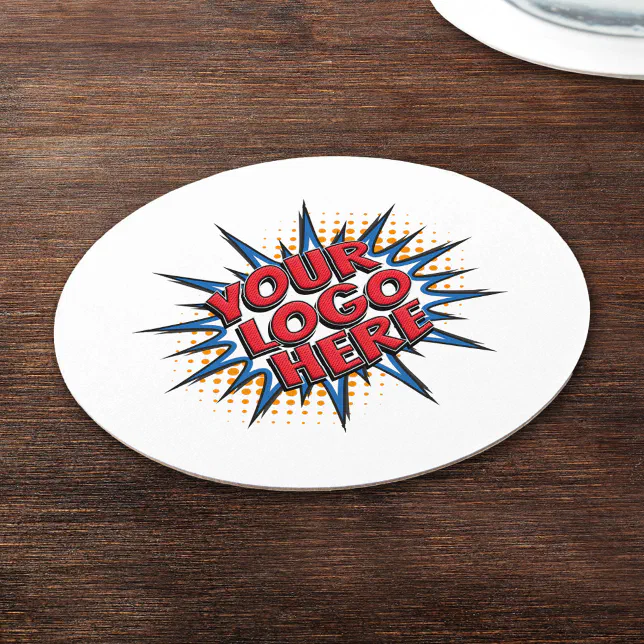 Custom Logo Company Branded Paper Coaster | Zazzle