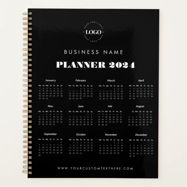 Custom Logo Company Business Name Calendar 2024 Planner | Zazzle