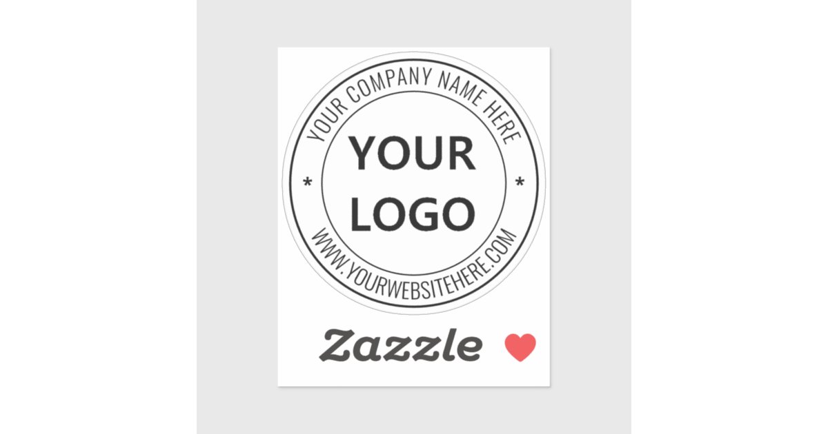 Custom Logo Company Logo Info Business Sticker | Zazzle