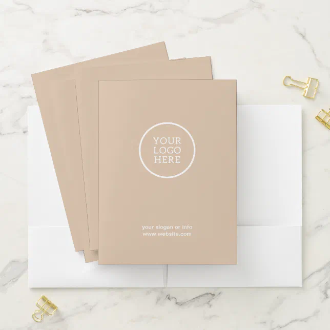 Custom Logo Corporate Business Pocket Folder | Zazzle