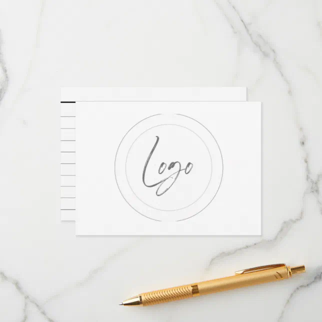 custom logo cue cards | Zazzle